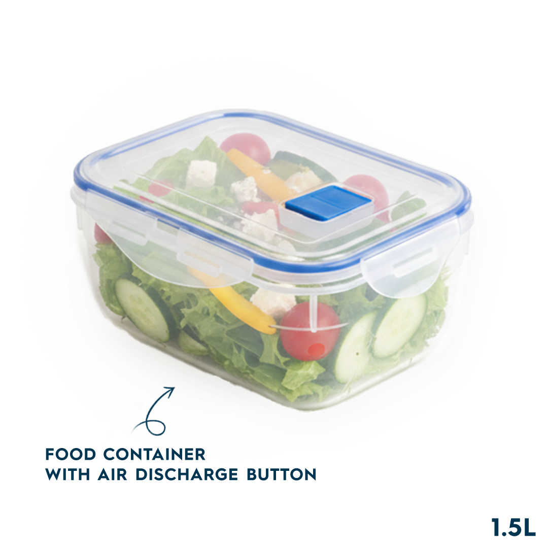 1.5L Tight lock Food container with air discharge button (K85) – Hero Plast