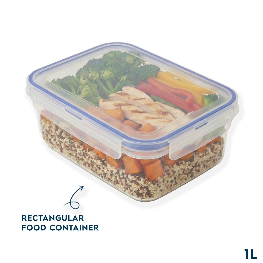 Tight lock Rectangular food container 1 L – Hero Plast
